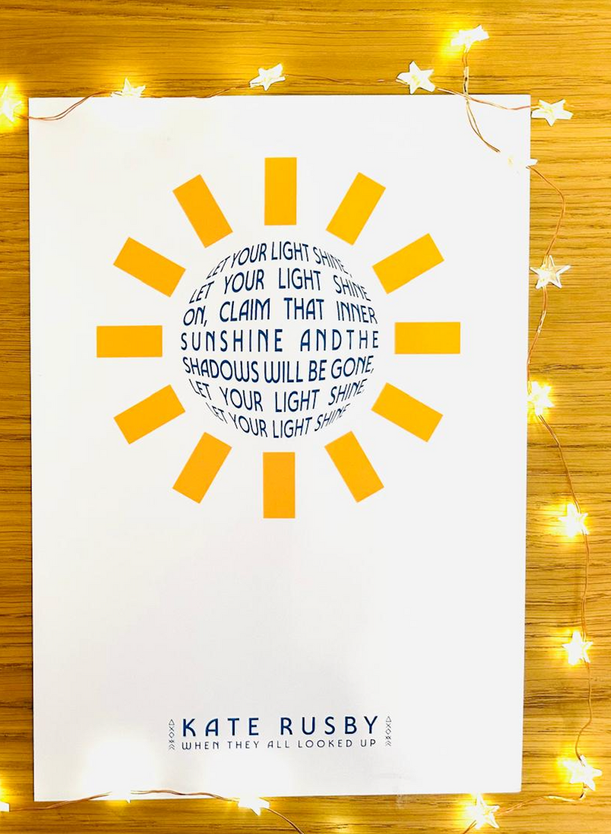 2025 "Let Your Light Shine" Hand Screen Printed Poster - White – Pure ...